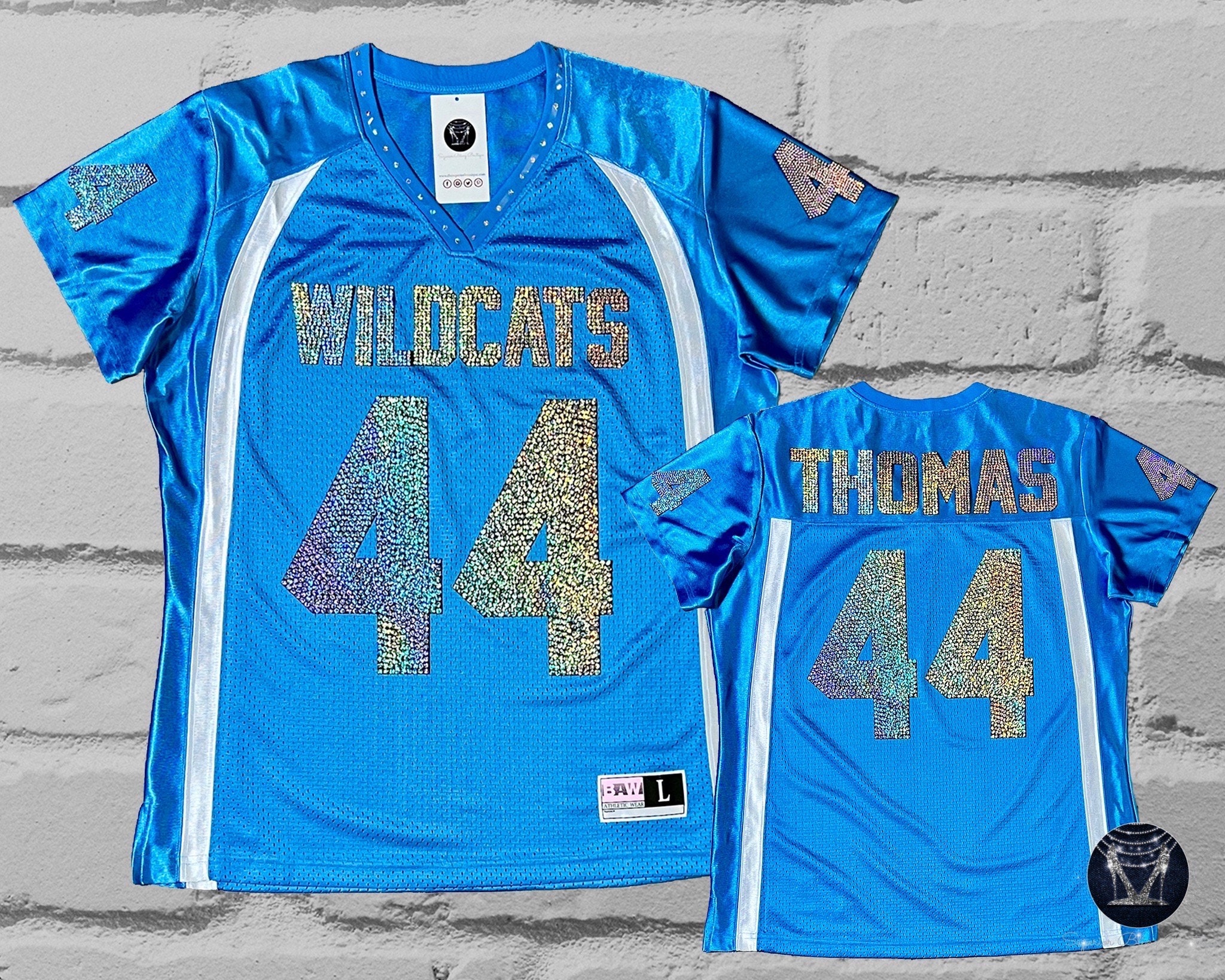 Custom Bling Ladies Patchwork Jersey - Customize With Your Team, Mascot ...
