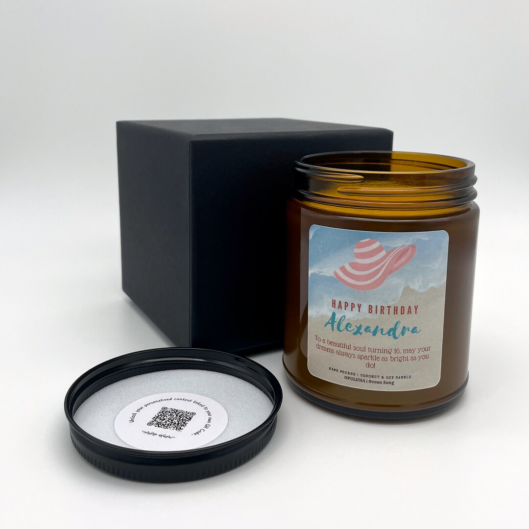 INTERACTIVE Sweet Sixteen Candle Gift, Scented Handmade Candle With ...
