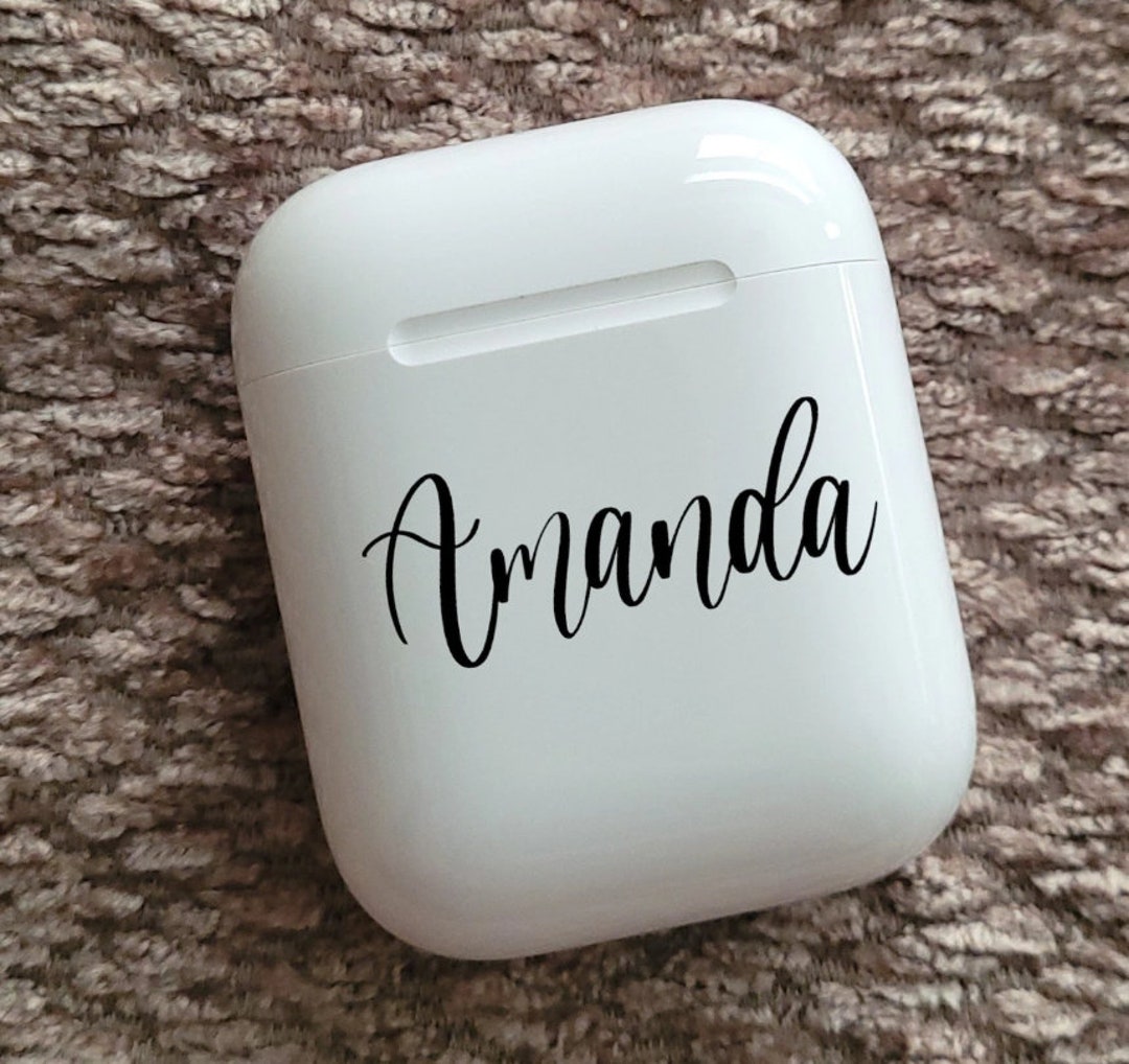 VINYL DECAL Custom Cursive Name for Airpods Case Pro or Classic Vinyl ...