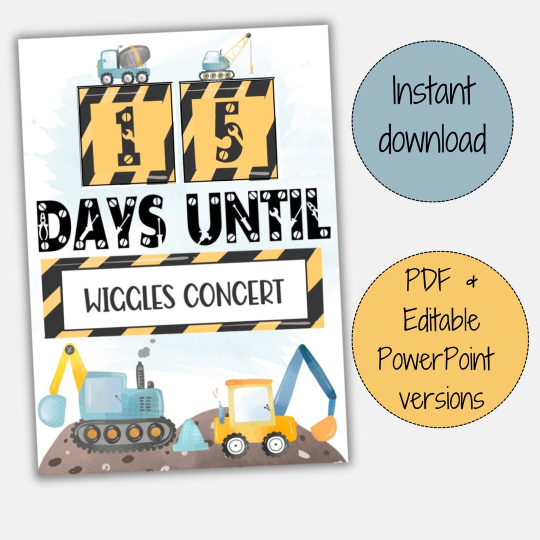 Days Until Count Down Printable Editable Countdown Instant Download ...