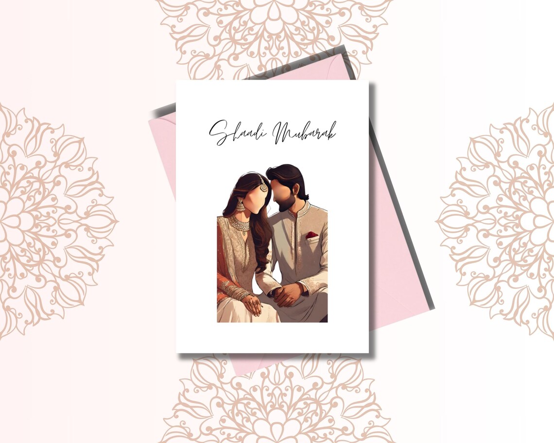 Pakistani Wedding Cards/ Shaadi Mubarak Card - Etsy UK