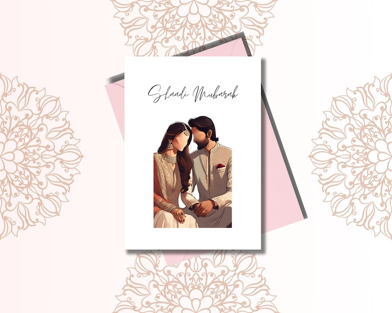 Pakistani Wedding Cards/ Shaadi Mubarak Card - Etsy UK