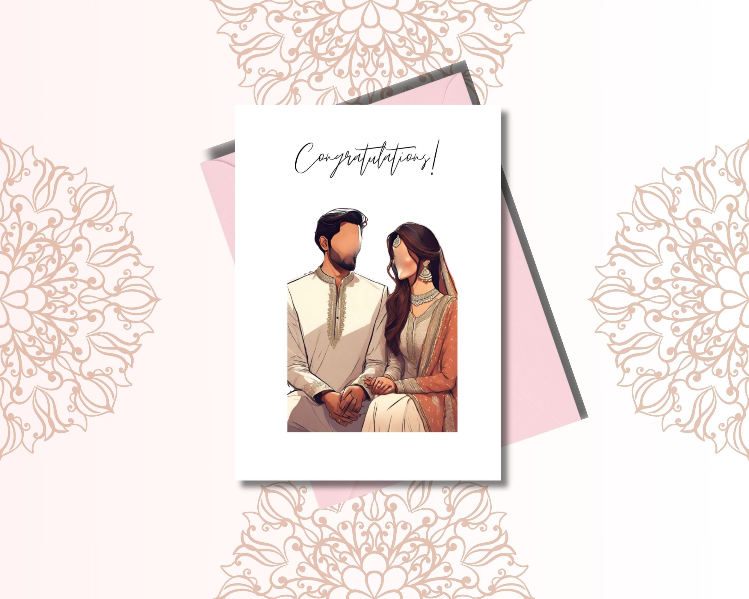 Pakistani Wedding Cards/ Shaadi Mubarak Card - Etsy UK