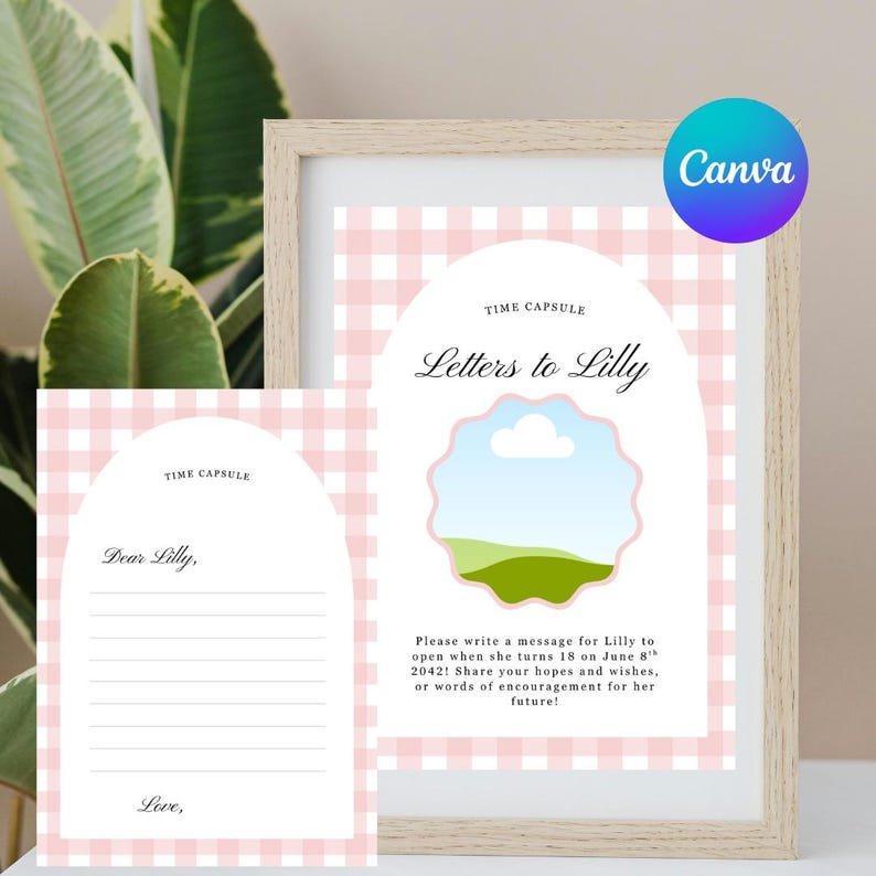 Time Capsule Template - Editable, Printable, - First Birthday ...