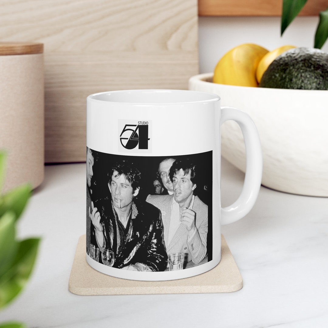 Studio 54 Coffee Mug, Studio 54 Gift, John Travolta, Sylvester Stallone ...