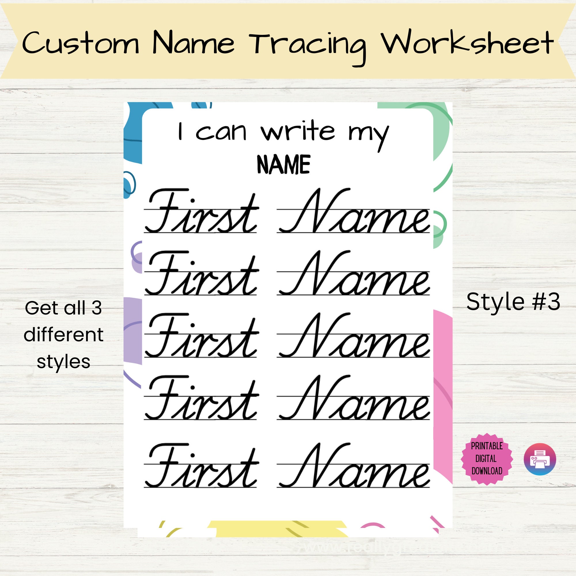 Name Tracing Custom Worksheet / First & Last Name Tracing Name ...