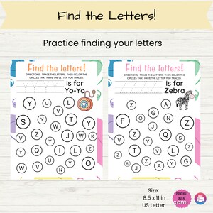 Find Your Letters / Pre-k Pre-school / A Z Letters / Trace Letters ...