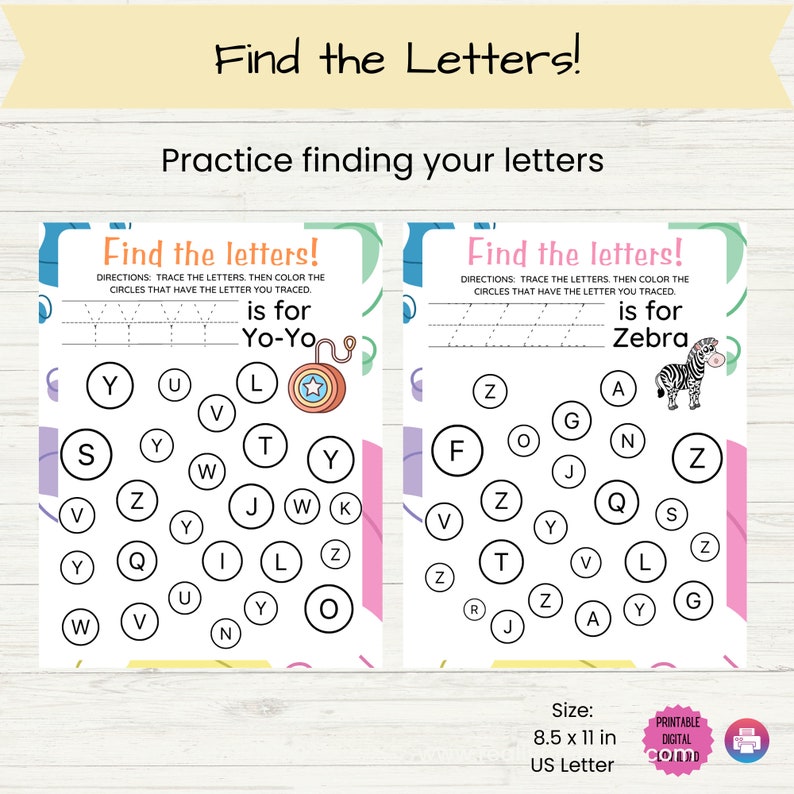 Find Your Letters / Pre-k Pre-school / A Z Letters / Trace Letters ...