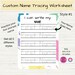 Name Tracing Custom Worksheet / First & Last Name Tracing Name ...