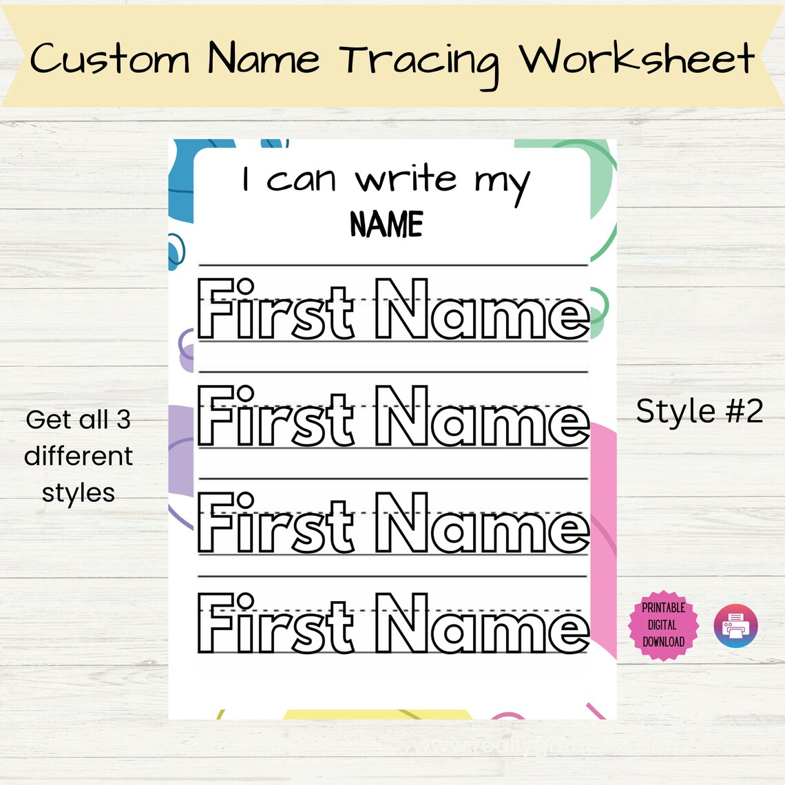 Name Tracing Custom Worksheet / First & Last Name Tracing Name ...