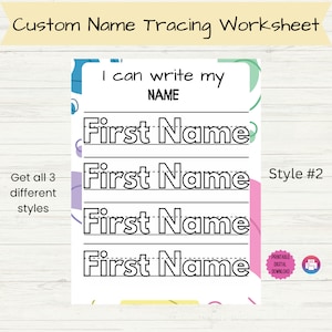Name Tracing Custom Worksheet / First & Last Name Tracing Name ...