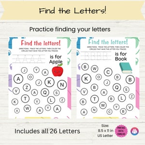 Find Your Letters / Pre-k Pre-school / A Z Letters / Trace Letters ...