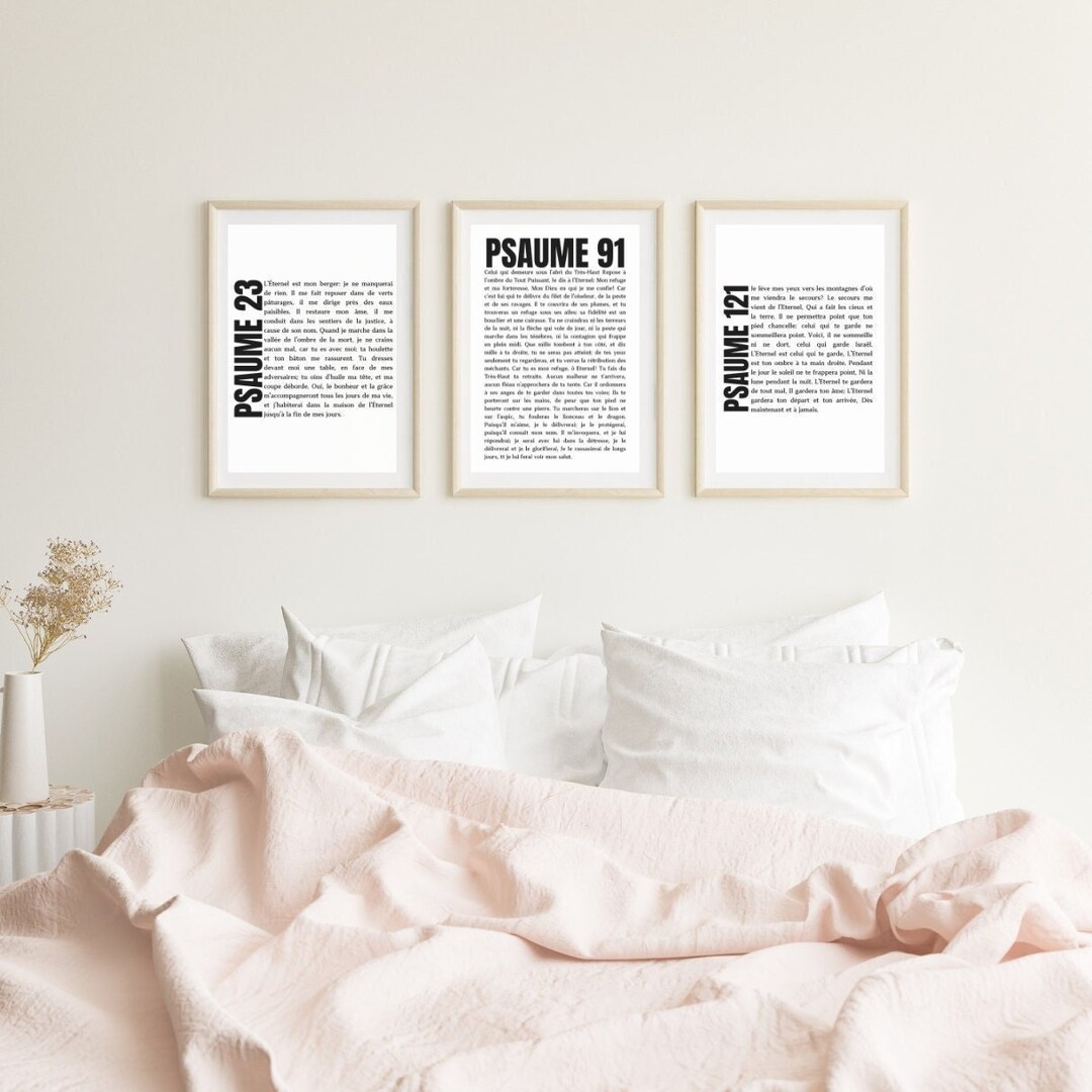 Personalized Bible Psalm Poster Set Spiritual Decor Christian Wall Art ...