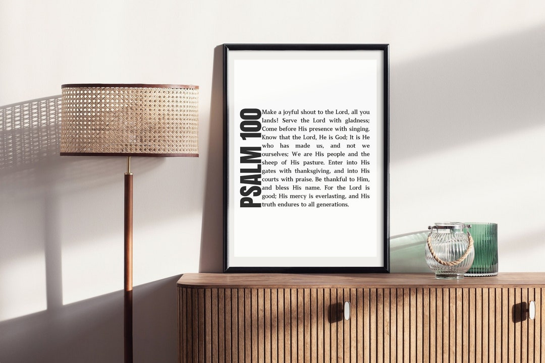 Poster Bible Verse Psalm of Praise Decoration Prayer Space Christian ...