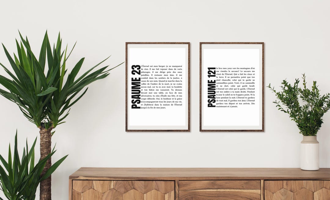 Bible Poster Set Inspirational Psalm Christian Wall Art Encouragement ...