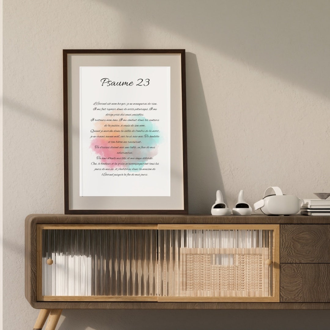 Bible Verse Poster, Psalm 23, Christian Wall Art to Print - Etsy