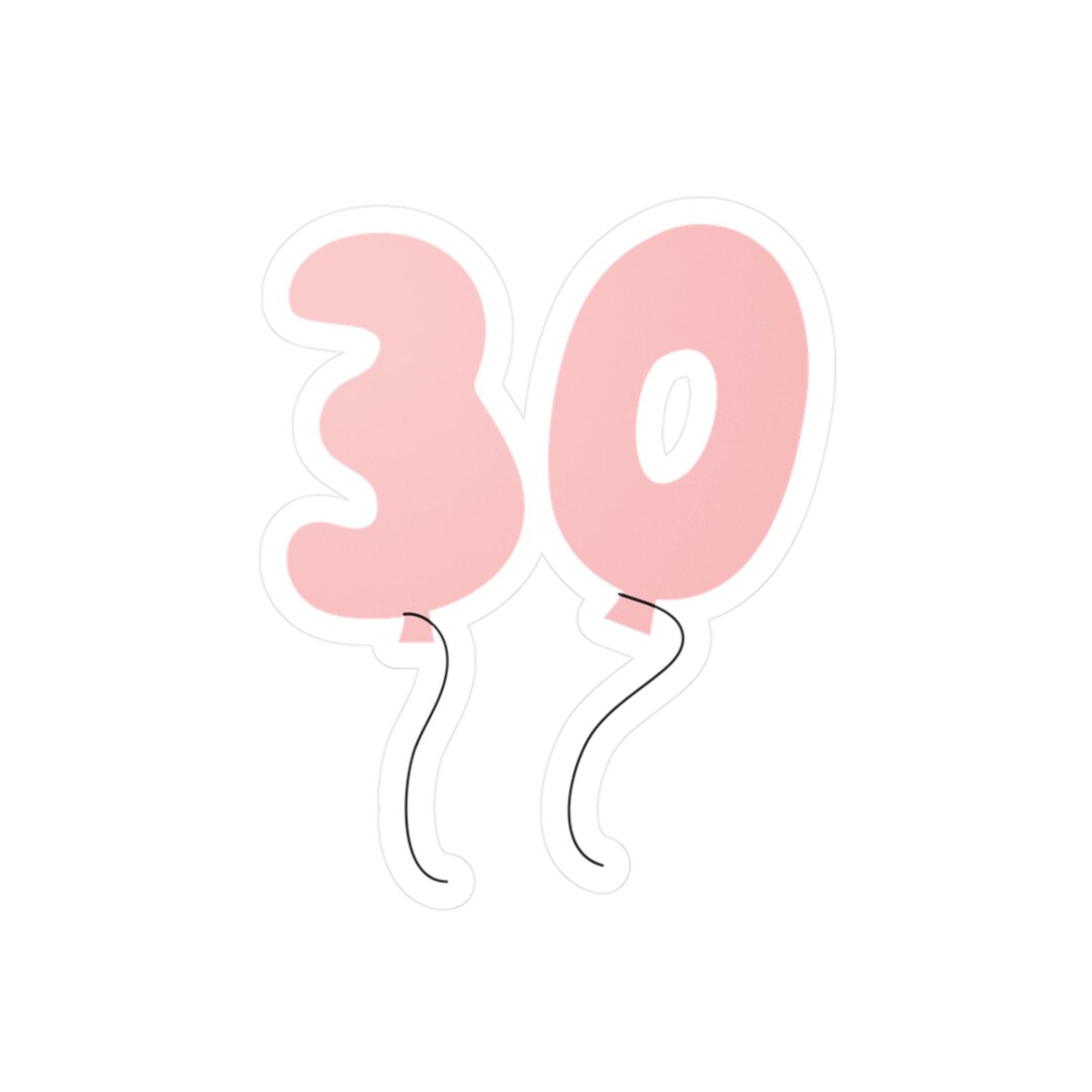 Vinyl Decal Sticker for 30th Birthday Celebration, Party Decorations ...