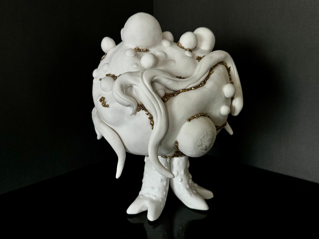 Porcelain Cloud Monster Sculpture | Surreal Abstract OOAK Hand-built in ...