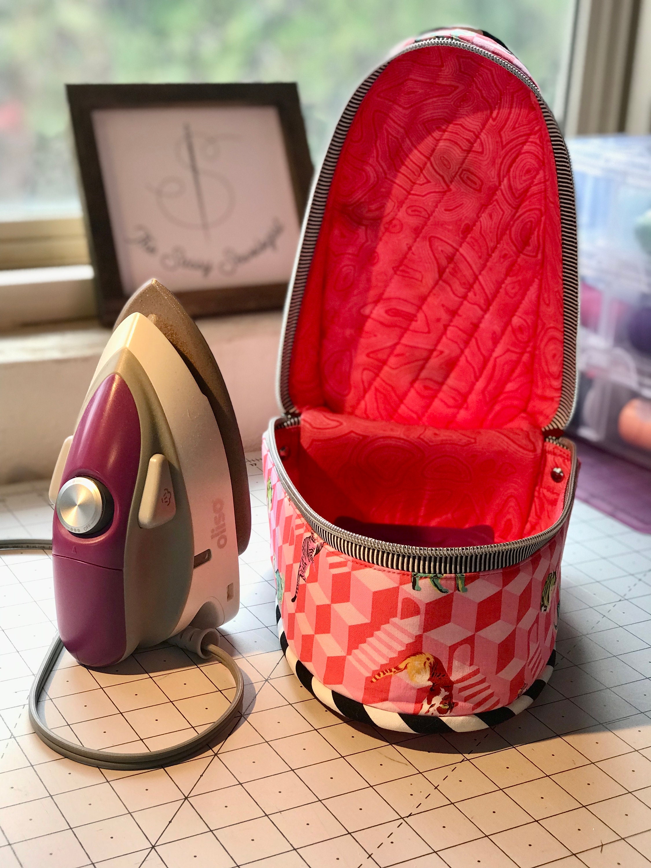 Mini Travel Iron Case Tula Pink Besties Sitting Pretty Made to Order - Etsy