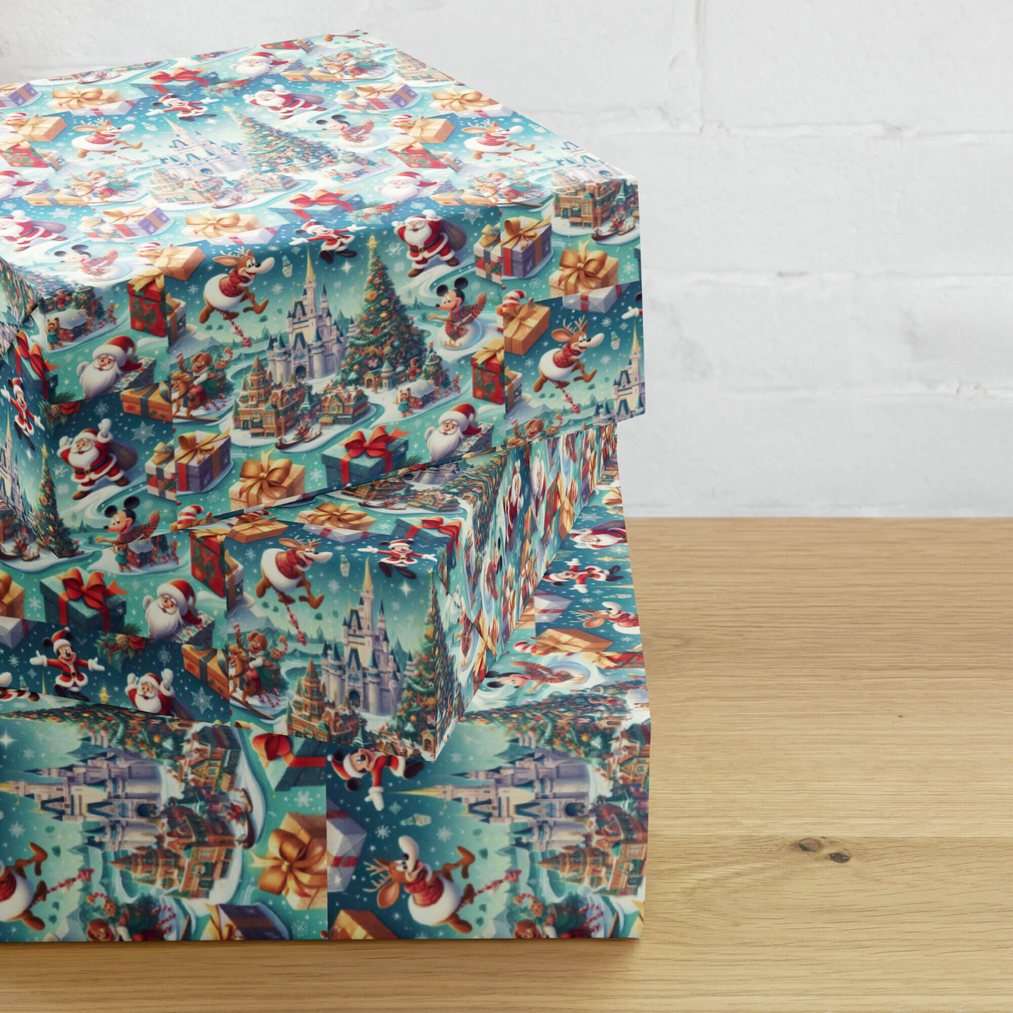 Disney Magic Kingdom Wrapping Paper - Etsy