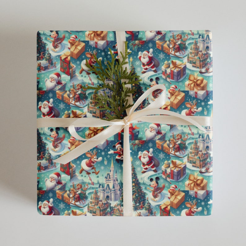 Disney Magic Kingdom Wrapping Paper - Etsy