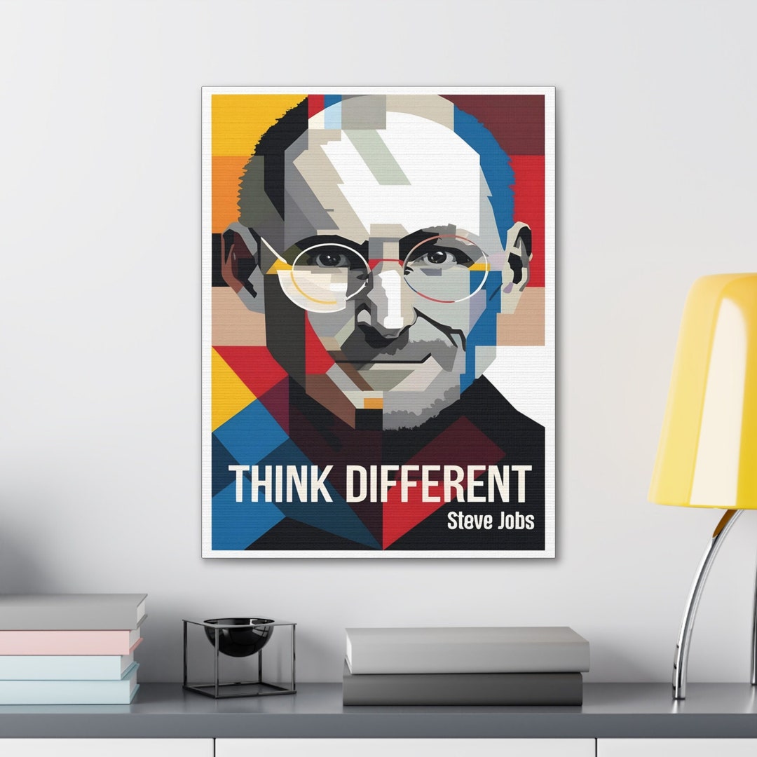 Steve Jobs Think Different Canvas Art - Etsy