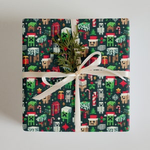 Minecraft Bundle Wrapping Paper - Etsy