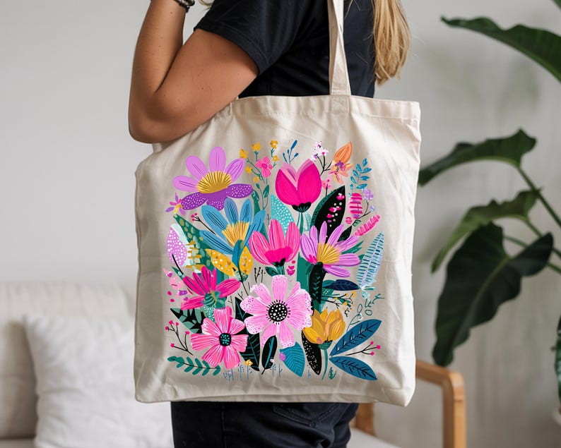 Boho Floral T-shirt Design, Trendy Retro Summer Wildflowers PNG ...
