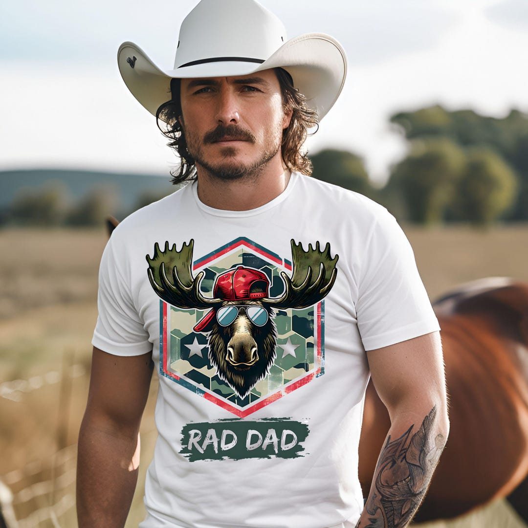 Rad Dad Moose PNG: Camo Sublimation Design (digital Download 300 DPI ...