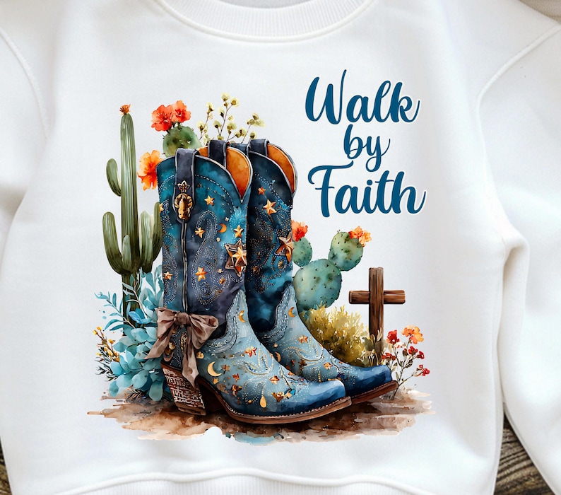 Aesthetic Desert Christian Cowgirl PNG: Western Christianity Digital T ...