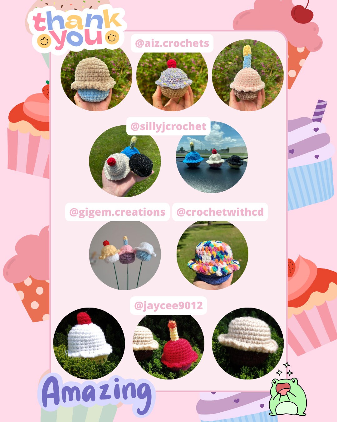 No Sew Cupcake Amigurumi Crochet Pattern - Etsy