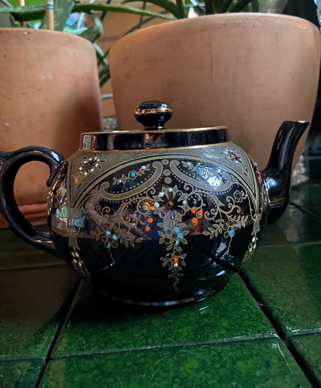 Vintage Authentic Jack & Charlie's "21" Club Handpainted Enamel Teapot ...