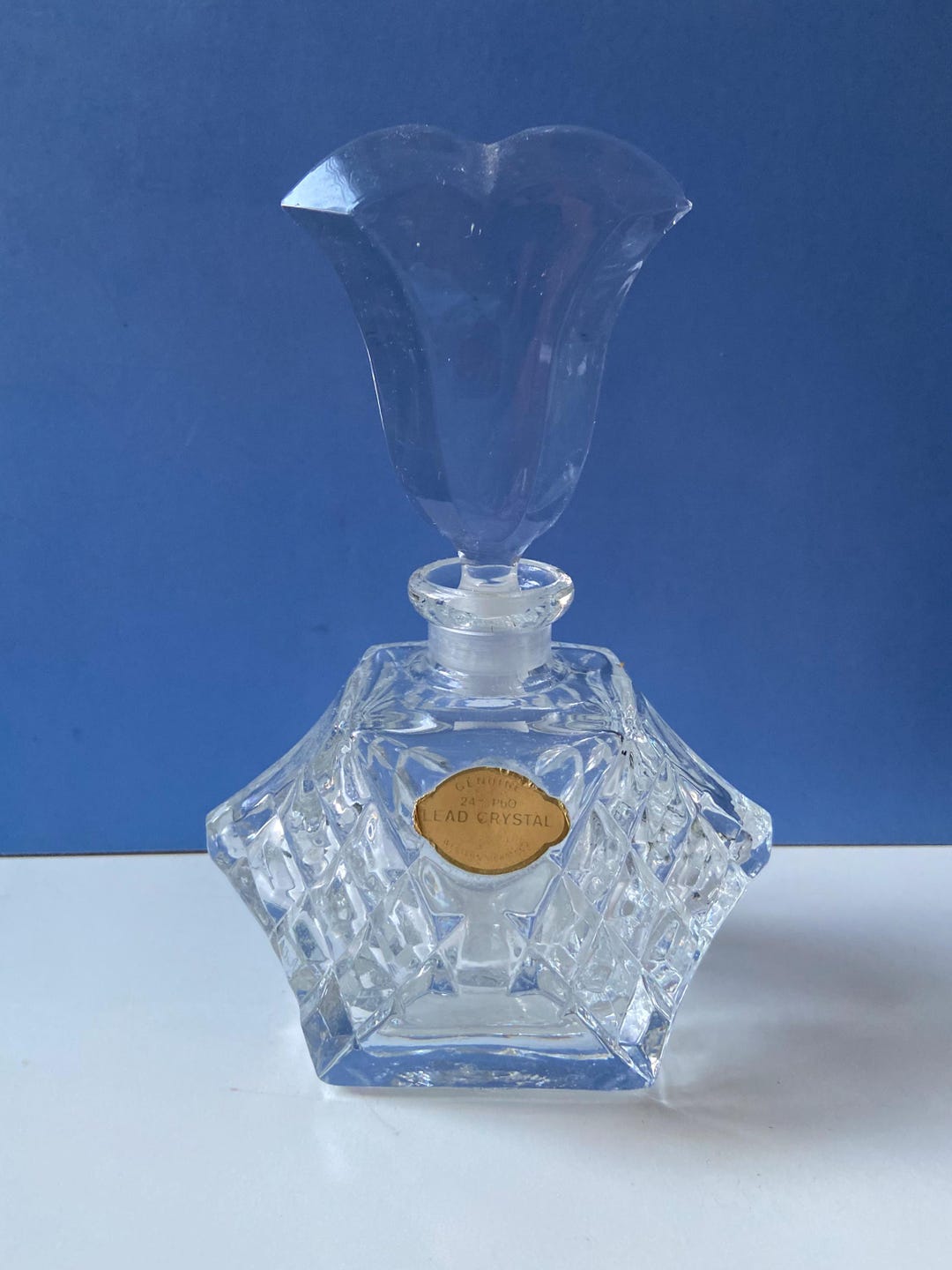Vintage 1930s Art Deco West German Lead Crystal Perfume Bottle With ...