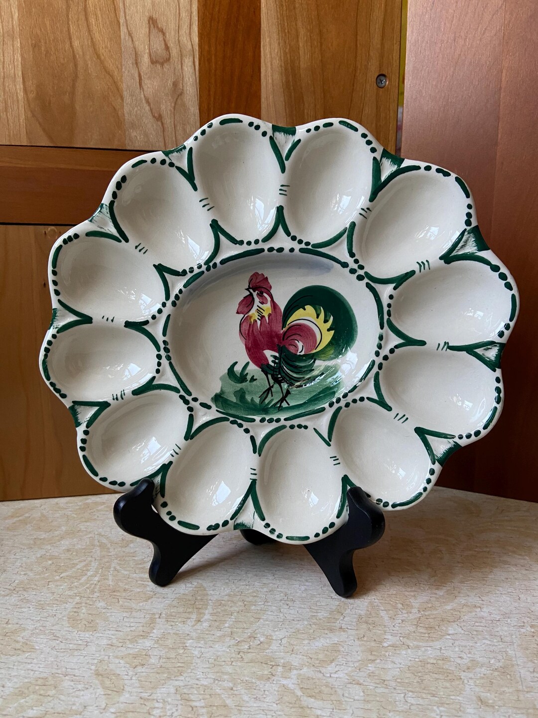 Vintage Midcentury Ceramic Rooster Devilled Egg Tray MADE IN ITALY - Etsy
