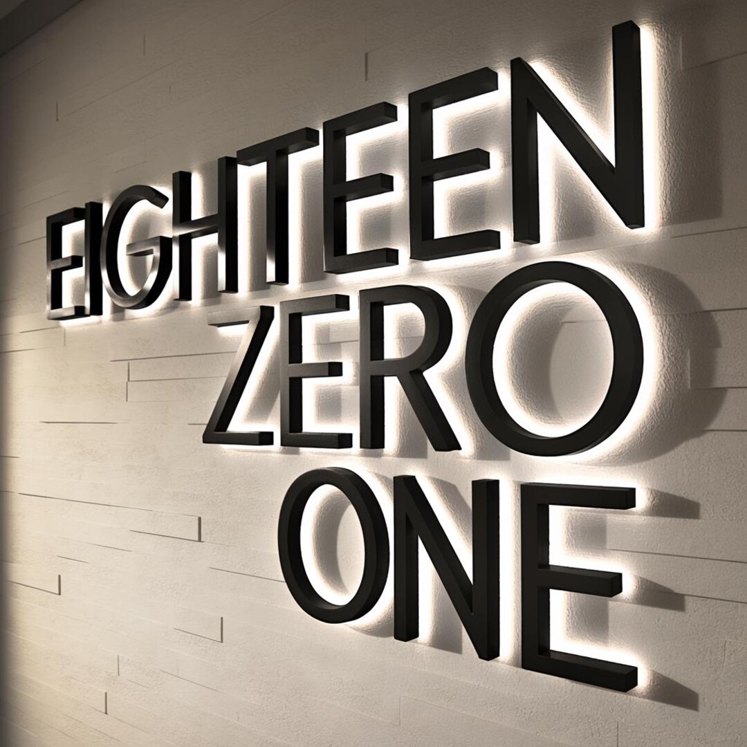 Custom 3D Backlit Logo Business Sign , Illuminated Business Signage ...