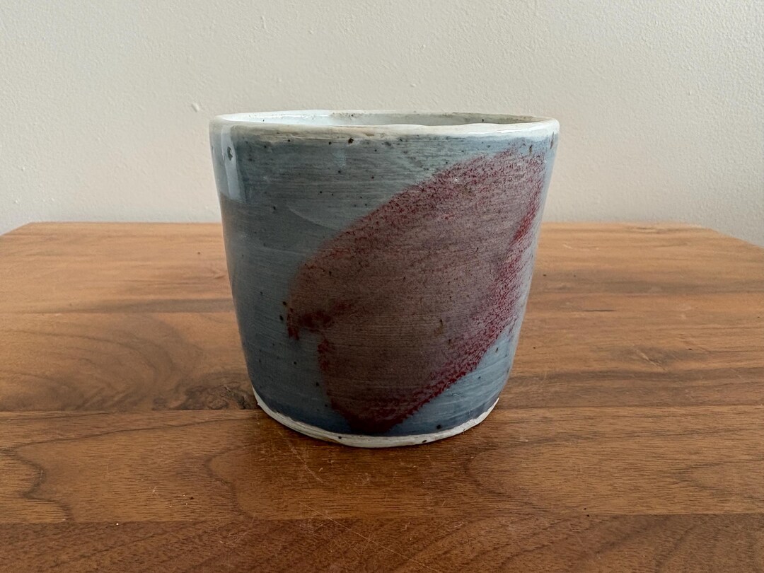 No Handle Mug | Blue Cup | Ceramic Coffee & Tea Mug | Stoneware Cup ...