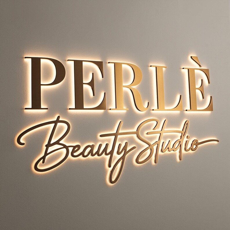 Custom Metal Sign, 3d Logo for Business, Logo Sign, Light up Sign ...