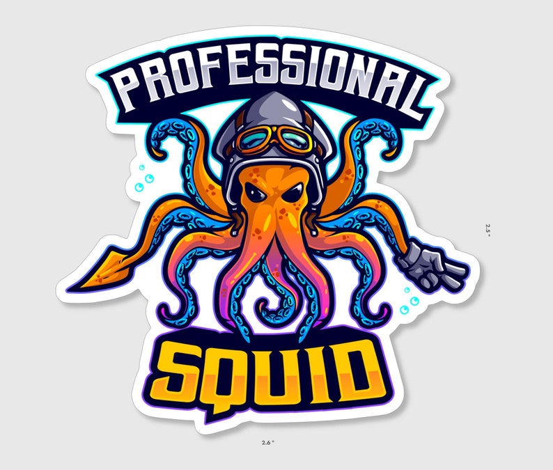 Professional Squid Logo Decal/sticker - Etsy