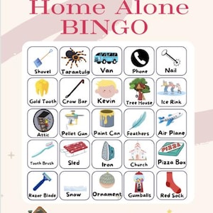 Home Alone Bingo Cards (family Christmas Movie Activity)- 6 Unique ...
