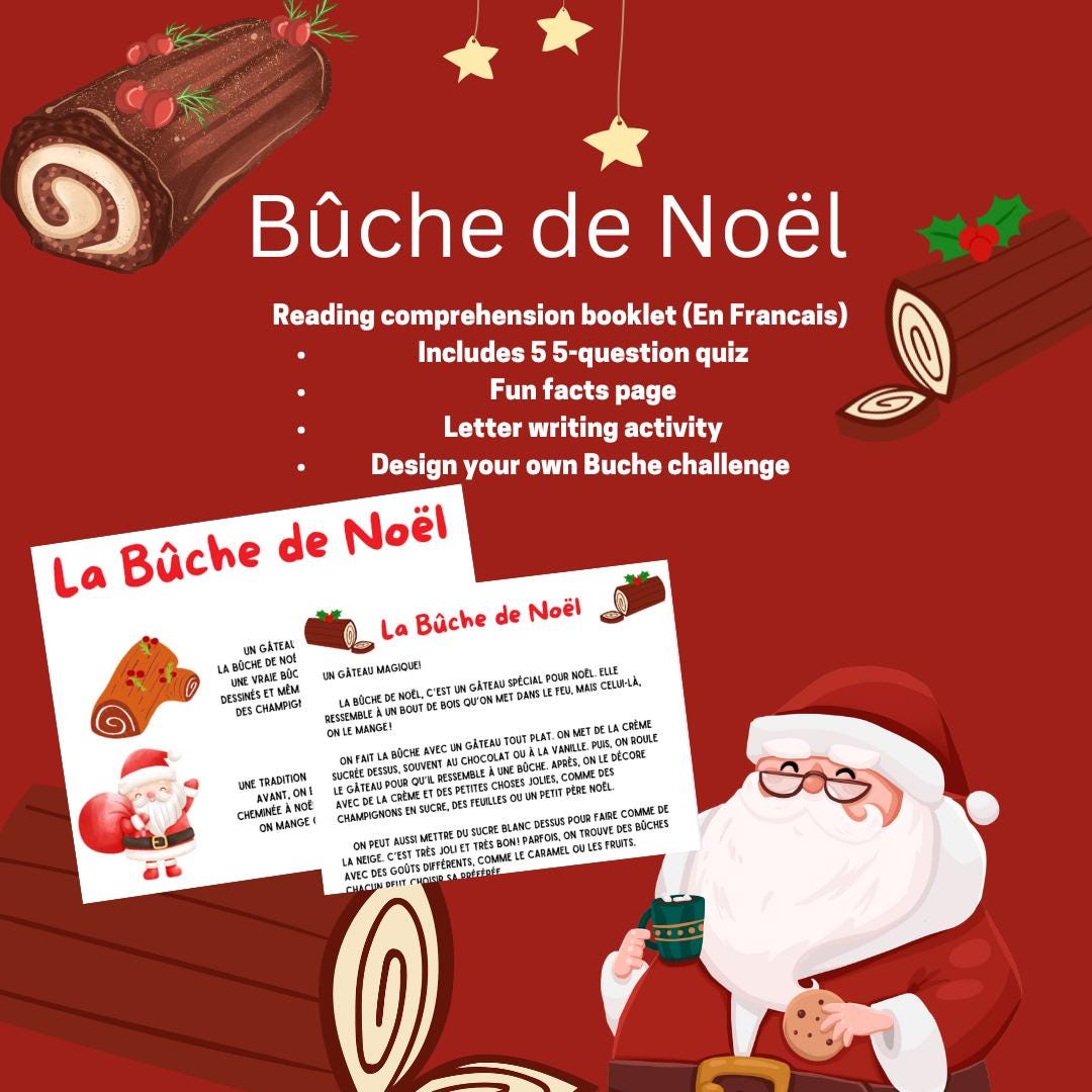Un Gâteau Magique: La Bûche De Noël (french Christmas Reading ...