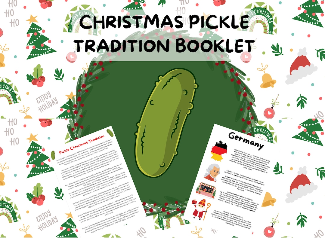 Christmas Pickle Tradition Reading Comprehension History Booklet - Etsy