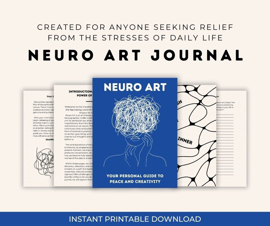 Diário digital guiado de Neuro Art Therapy, Creative Outlet, Emotional ...