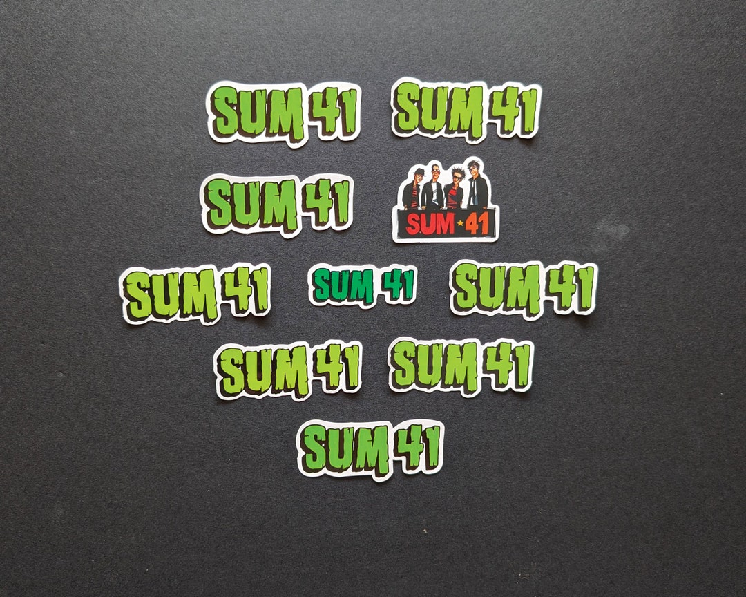 Sum41 Stickers, Sum41 Decals, Punk Rock Stickers, Alternative Rock Band ...