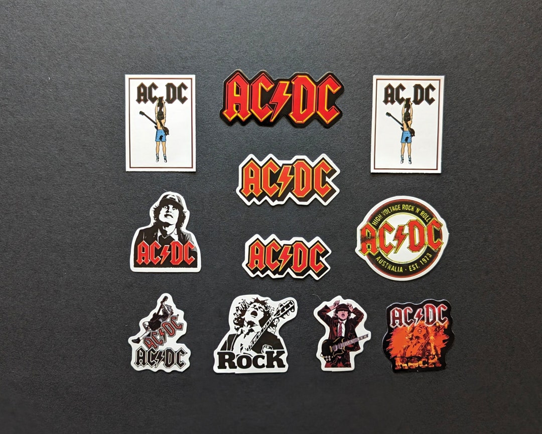 AC DC Stickers Classic Rock Stickers Ac Dc Band Stickers - Etsy