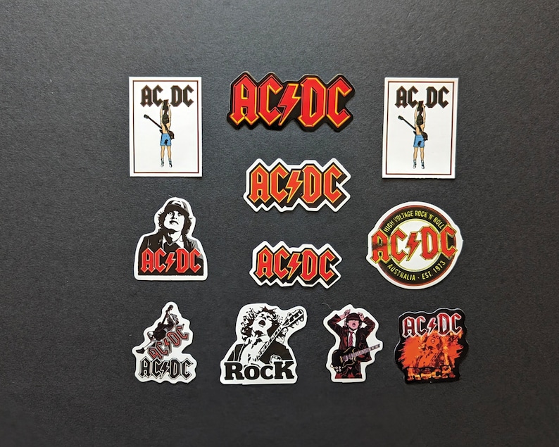 AC DC Stickers Classic Rock Stickers Ac Dc Band Stickers - Etsy