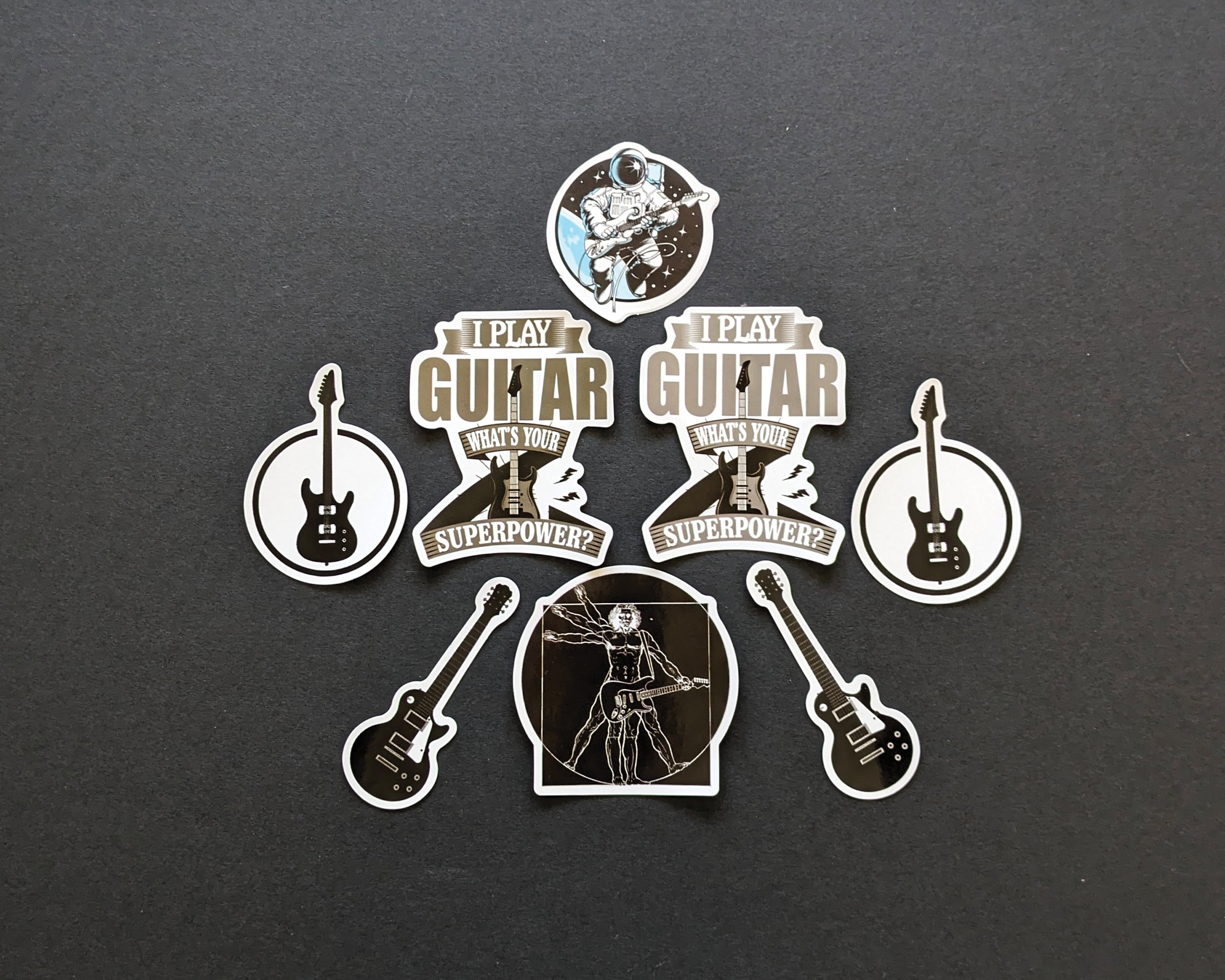Guitar Player Stickers, Electric Guitar Decals, Guitar Player Decals ...