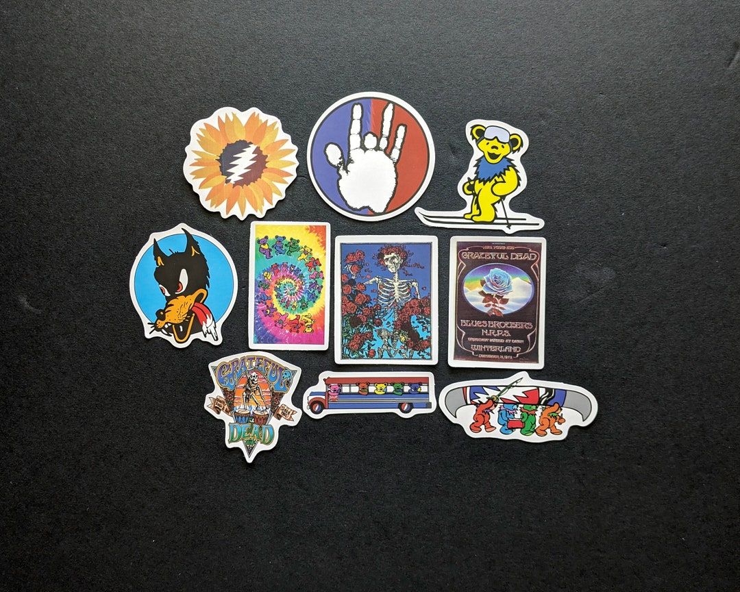 Grateful Dead Stickers, Classic Rock Band Stickers, Grateful Dead Band ...