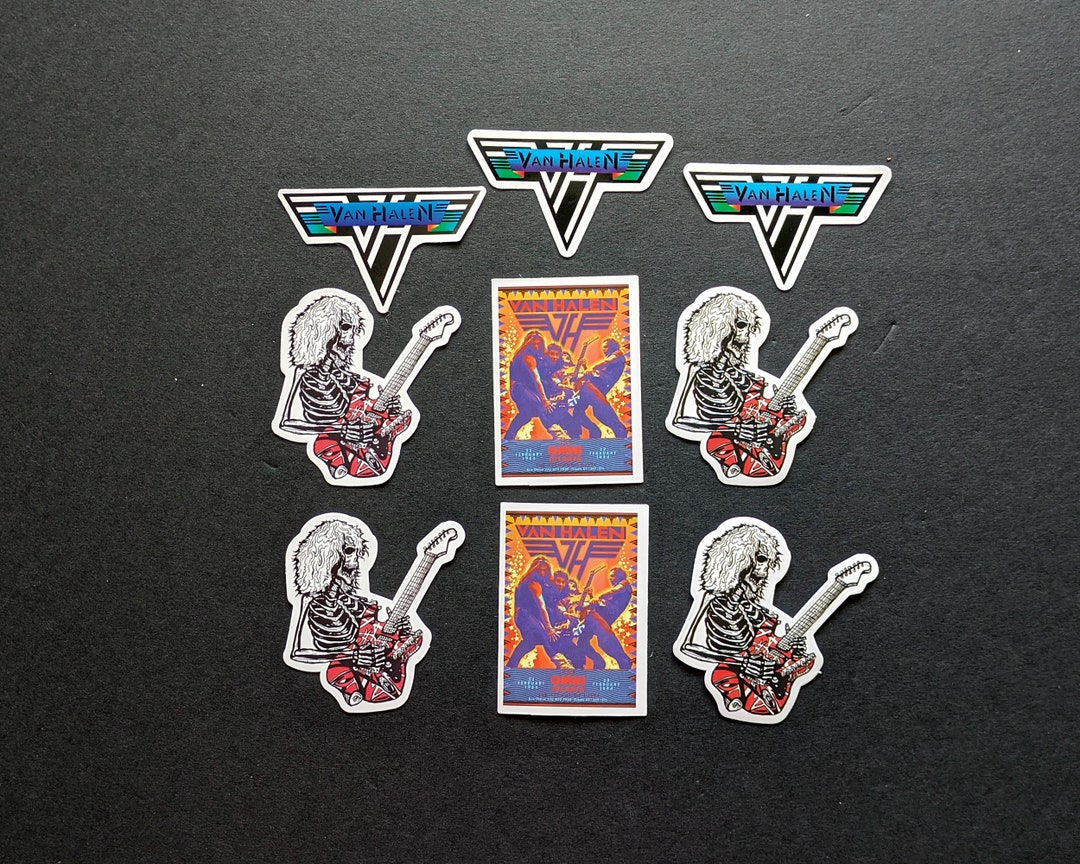 Van Halen Stickers, Classic Rock Stickers, Van Halen Band Stickers, Van ...