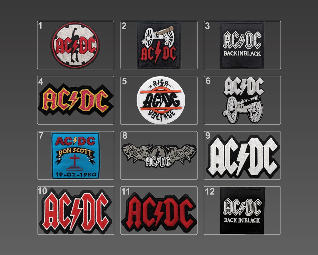 ACDC Patches, Rock Band Patches, Embroidery Patches, Iron on Patches ...