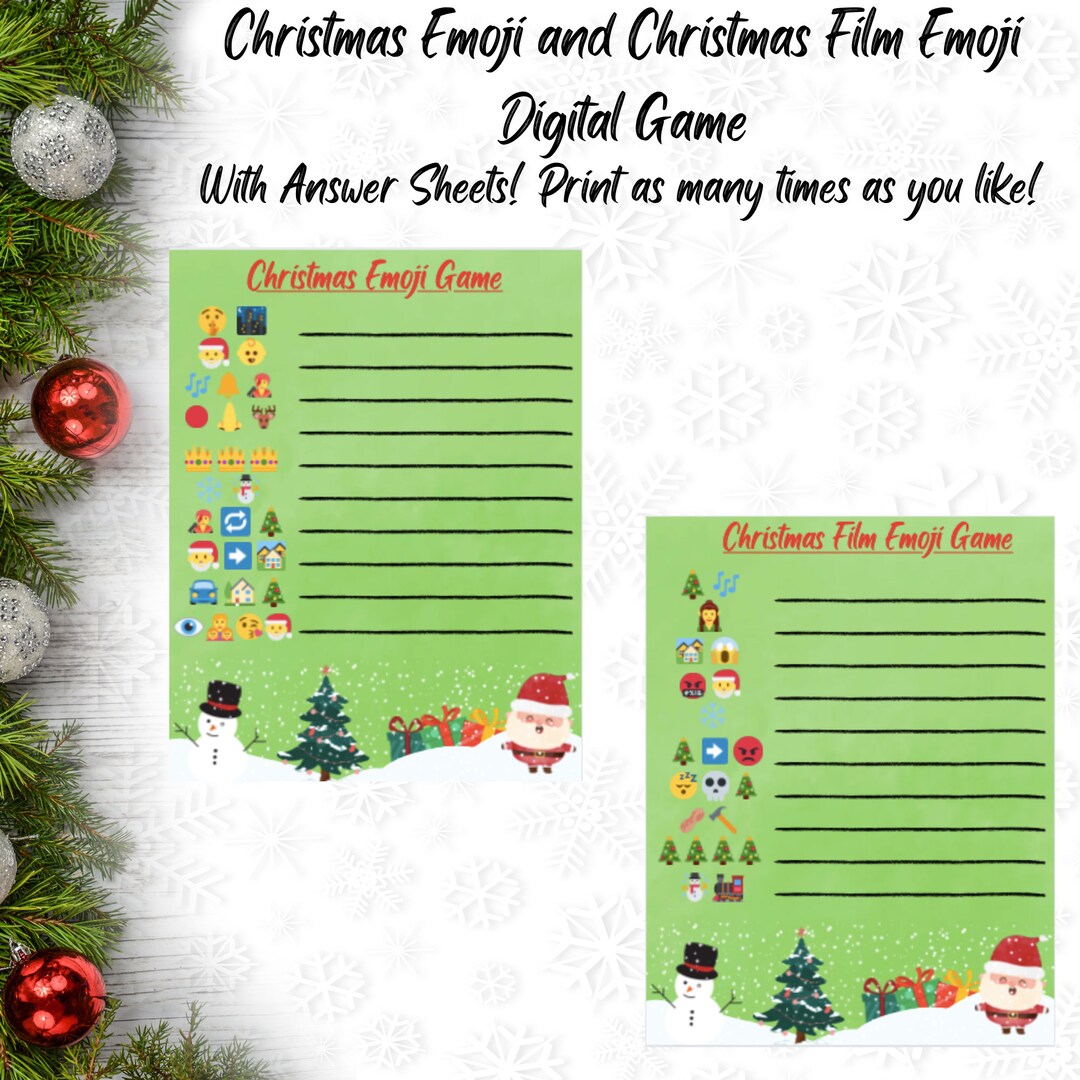 Christmas Emoji, Christmas Film Emoji Game, Christmas Pictionary ...